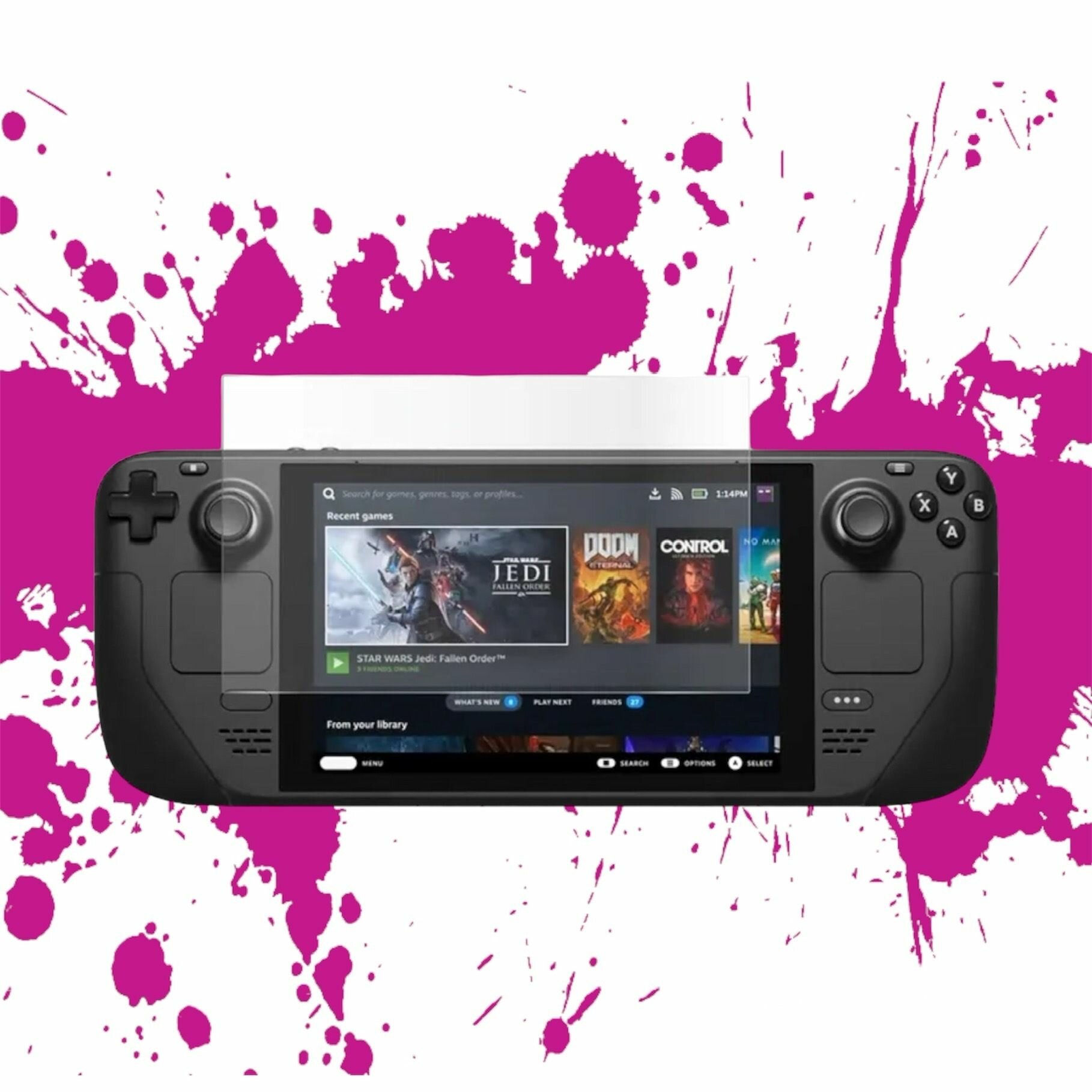 Защитное стекло для Steam Deck OLED / Защитное стекло на Стим Дек олед — фото 1