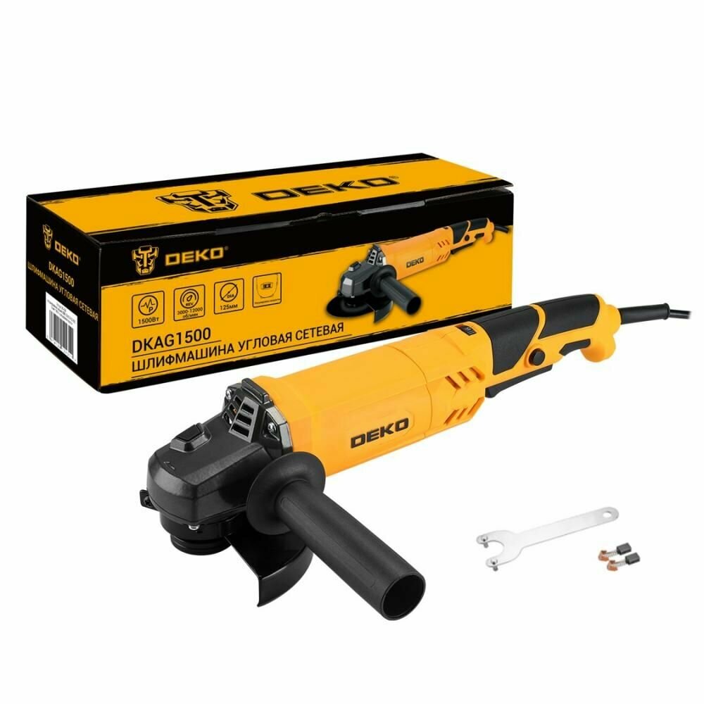 Болгарка шлифмашина угловая УШМ DEKO DKAG1500 (063-4297) 125 мм с регулировкой оборотов