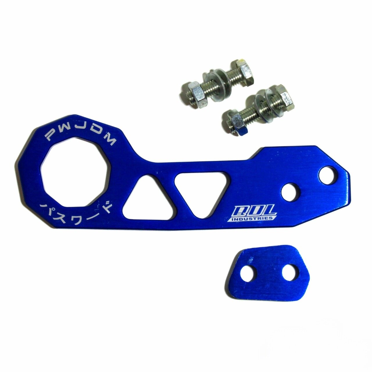 Буксировочный крюк Password JDM загнутый синий