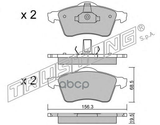 К-т дисков. тормоз. колодок VW Т4 2.5TDi 96- П б/датч. Trusting арт. 2720