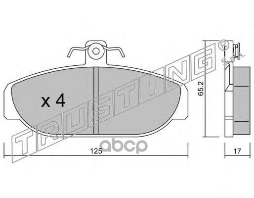 К-т дисков. тормоз. колодок VOLVO 740/760/940/960 F Trusting арт. 1900