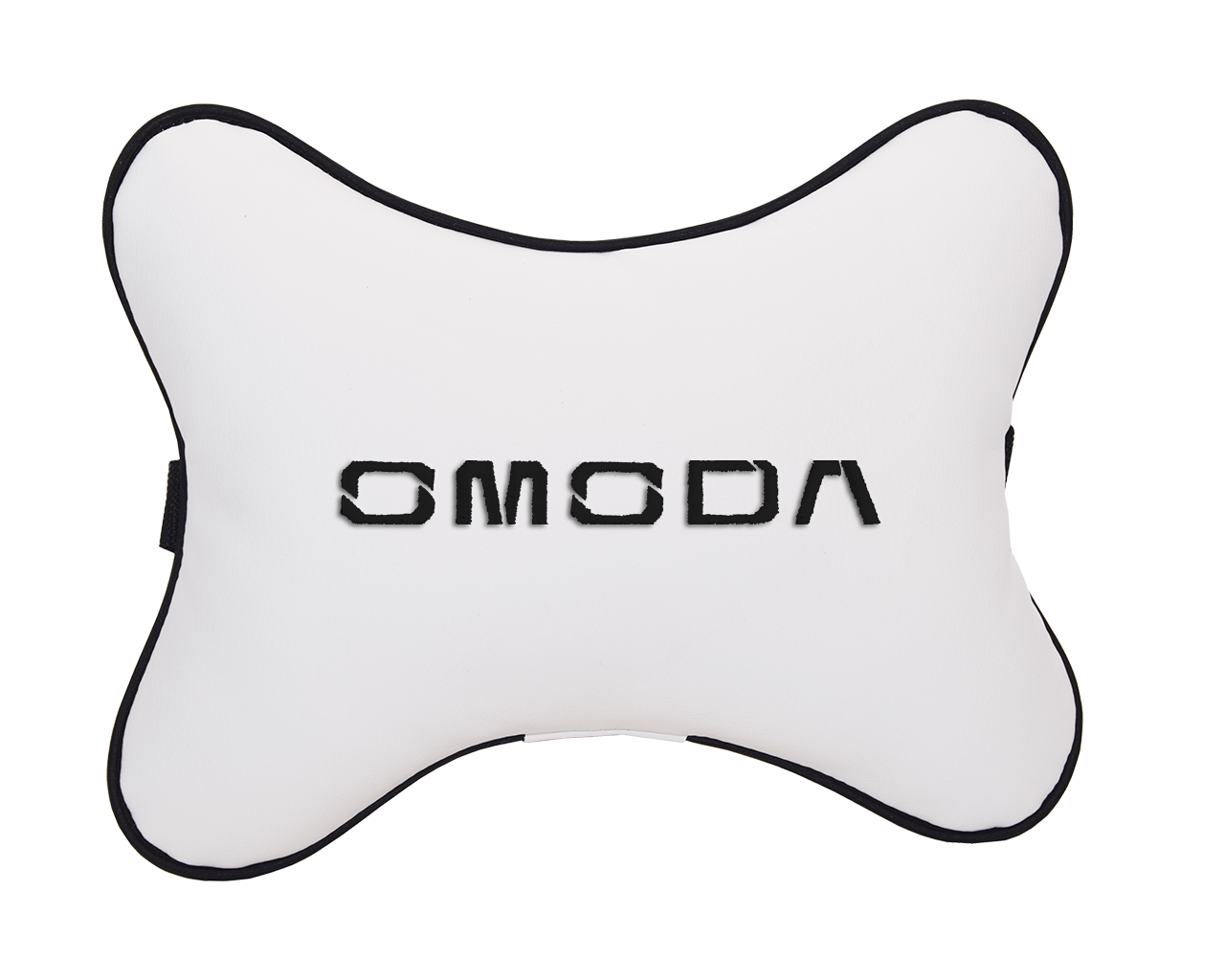 Подушка на подголовник экокожа Milk с логотипом автомобиля OMODA