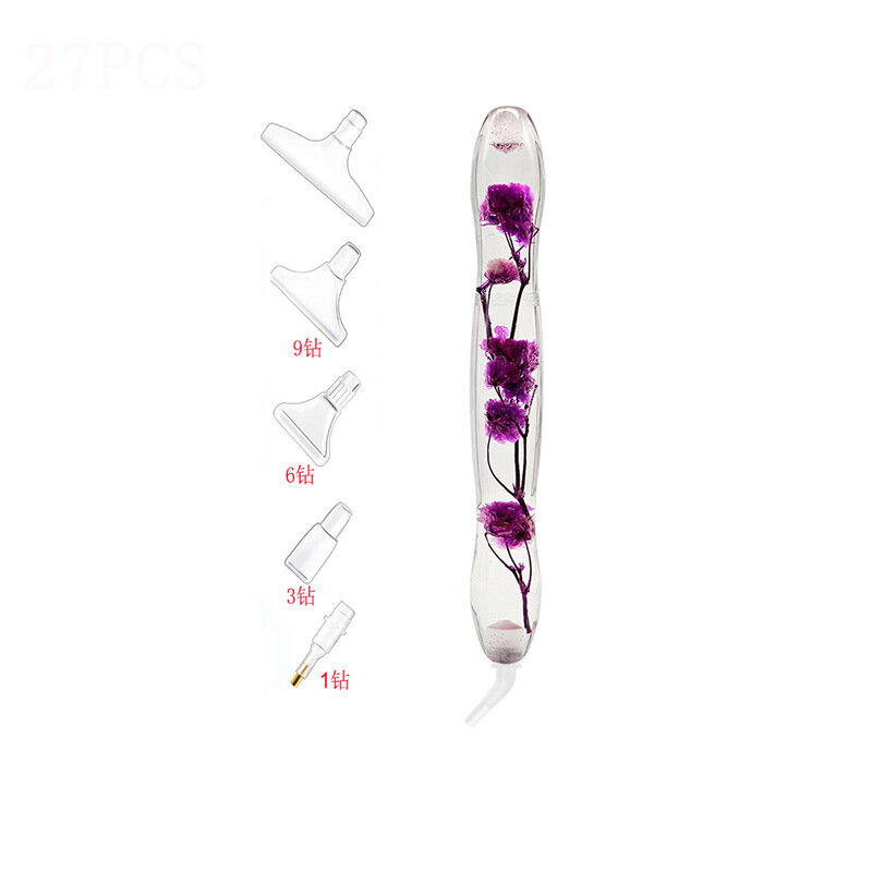 2026 Новейший набор инструментов для алмазной живописи с резиновым точечным пером, замена головки пера, комбинация, экспортный узор, новинка