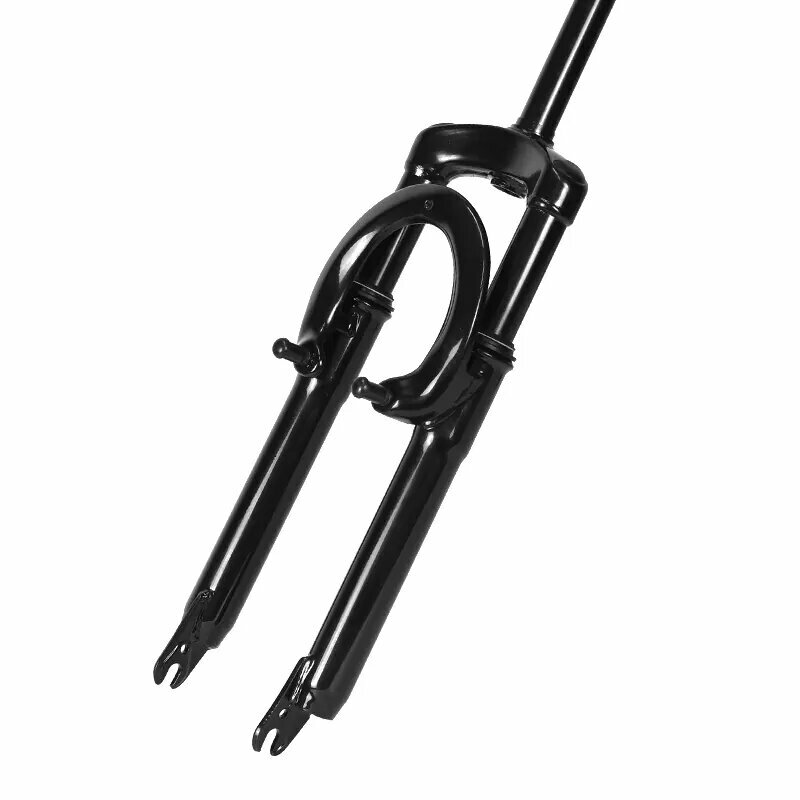 Вилка аморт. 24"x1" ES 225-1, V-br, резьб, пружина, сталь, черная, 2.35кг