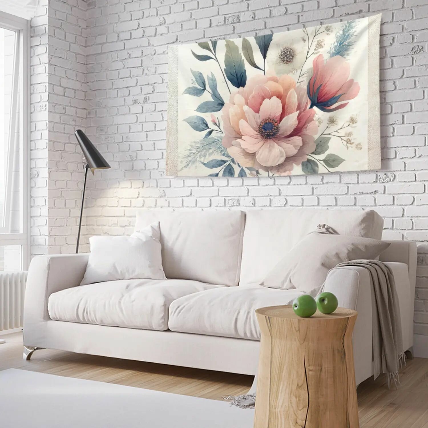 Горизонтальное фотопанно на стену JoyArty "Нежные бутоны", из ткани, 100х150 см