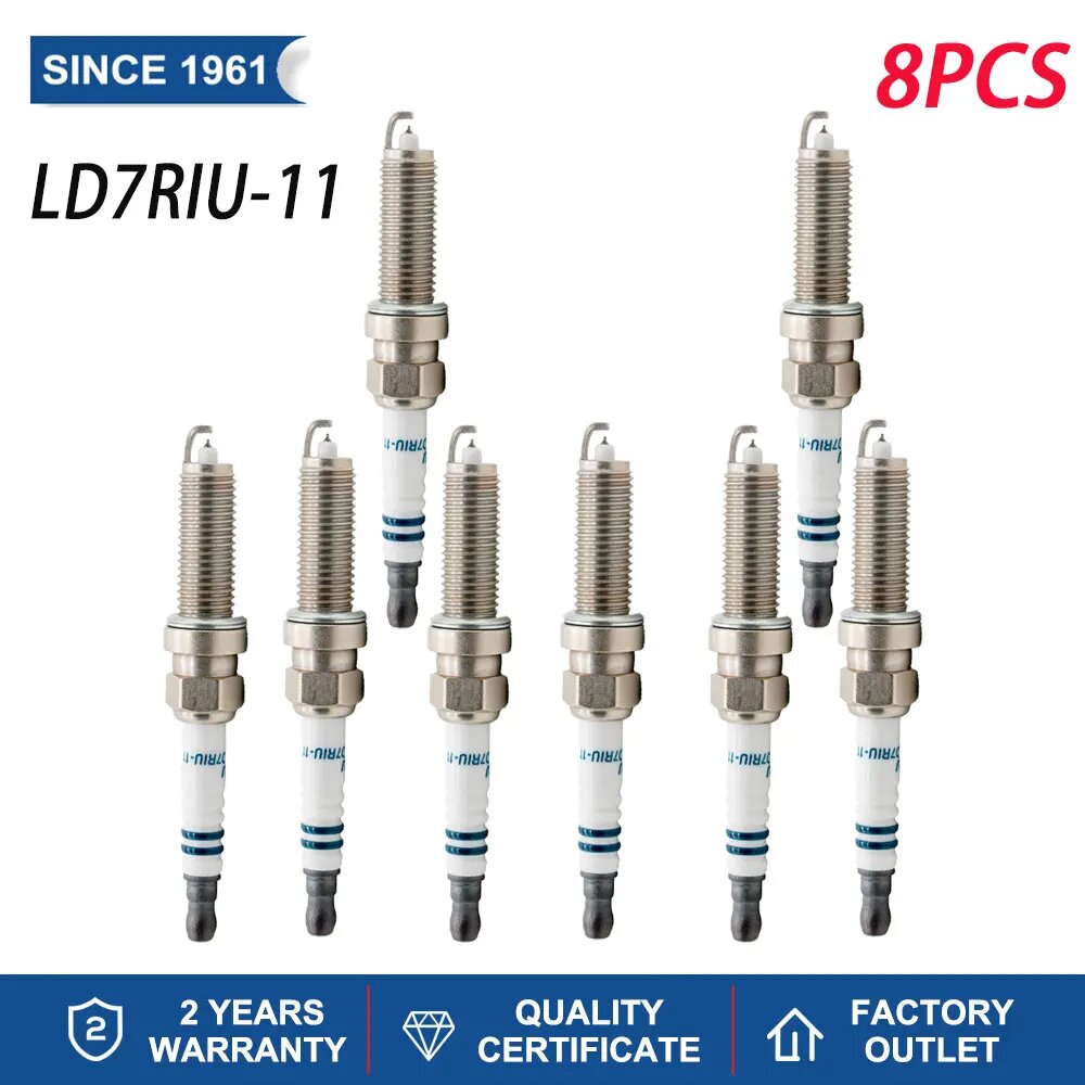 (Упаковка из 4 шт.) Автомобильные свечи Iridium Power TORCH Spark Plugs LD7RIU-11 8 pieces with box