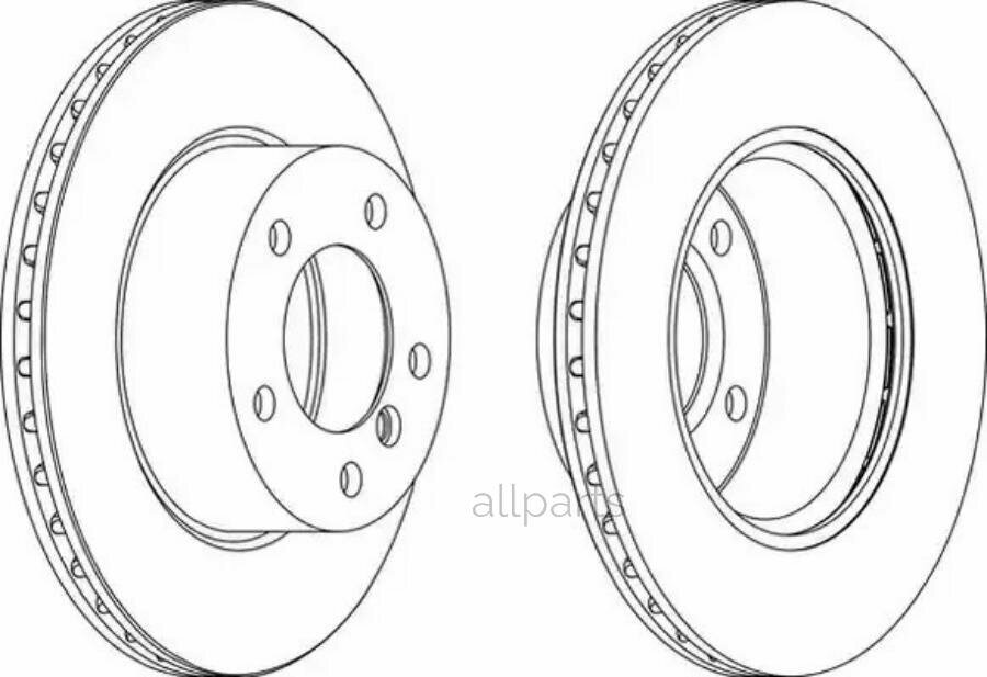 FERODO DDF1228C Диск торм. пер. [284x22] 5 отв.