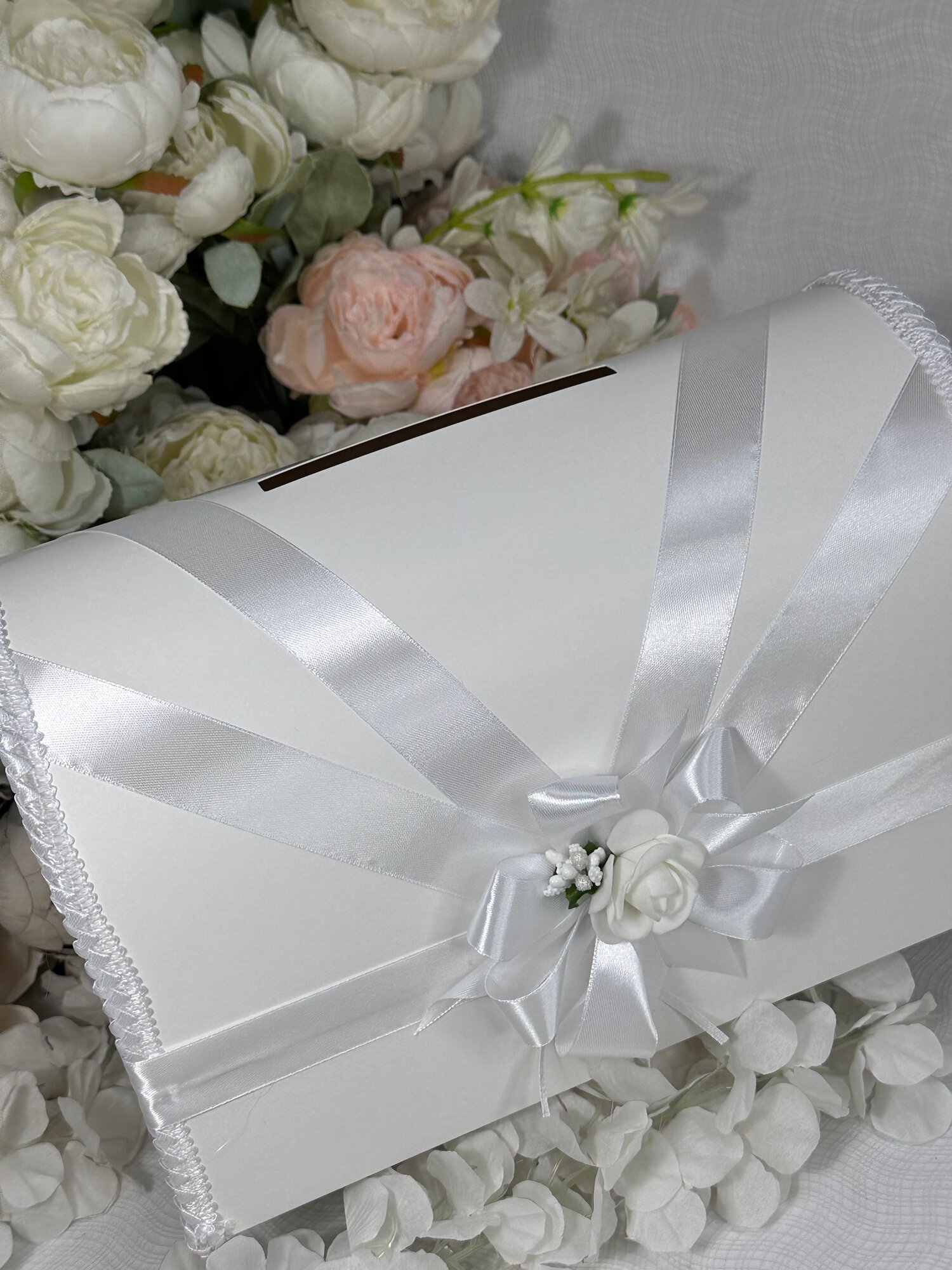 Свадебный семейный банк Винтаж, белый