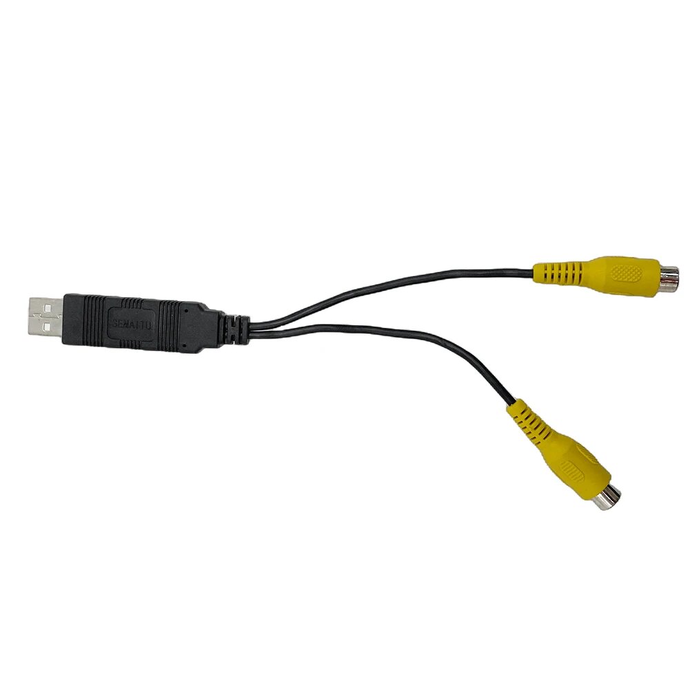 Адаптер видеовыхода USB к CVBS, 2 выхода CVBS, USB-AV-кабель, 5 В постоянного тока, USB для мультимедийного плеер Android, аксессуары для автомобильного радио