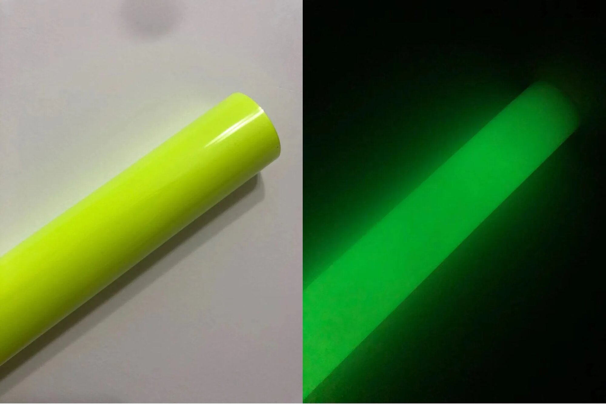 Светящаяся термотрансферная пленка PET Glow in the Dark для Зеленый, 30.5cmx100cm, 4 yellow green