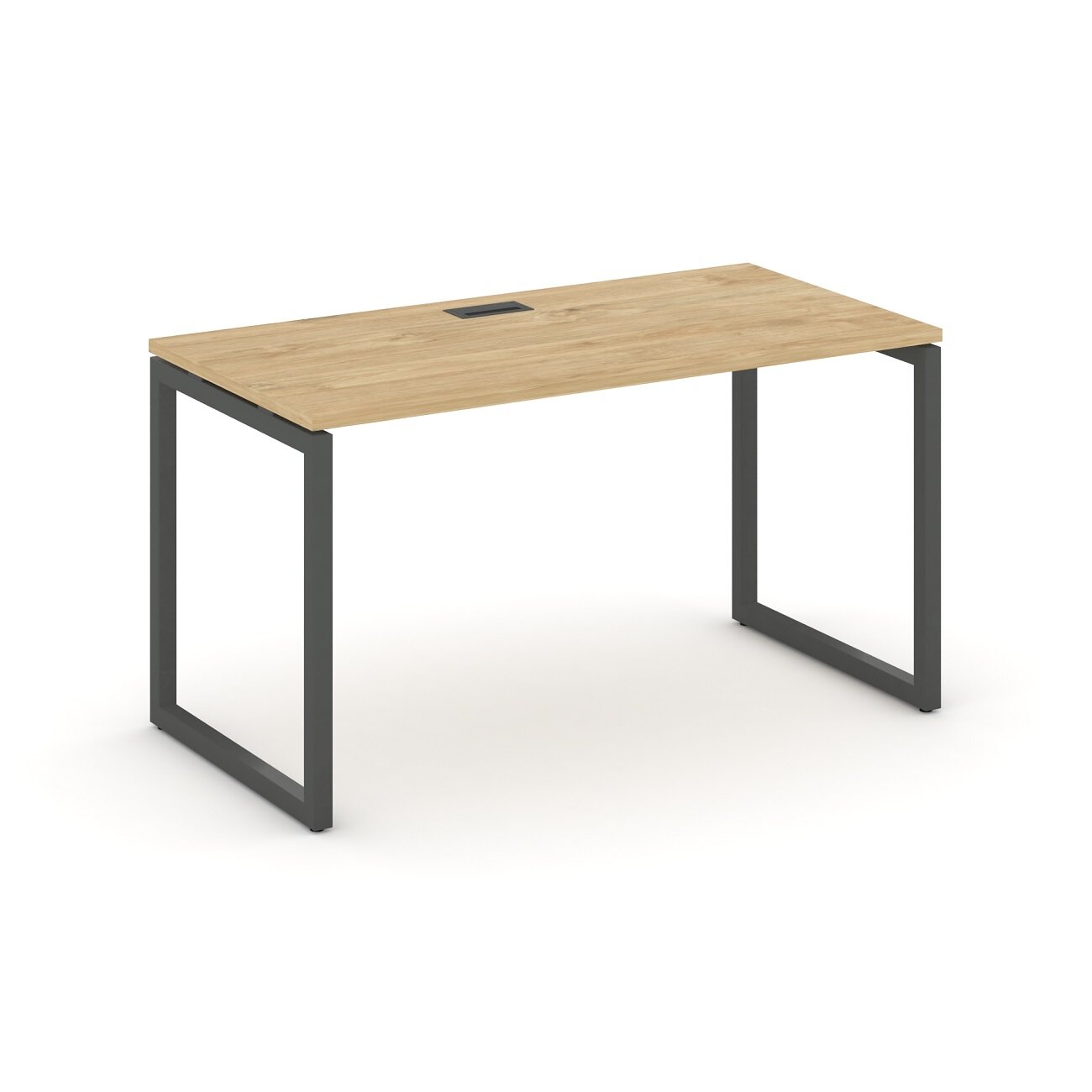 Стол письменный О-образный м/к (сечение 40х40) Style Project Riva SN-4O. SP-021 Тиквуд Светлый/Антрацит мет. 980*800*750