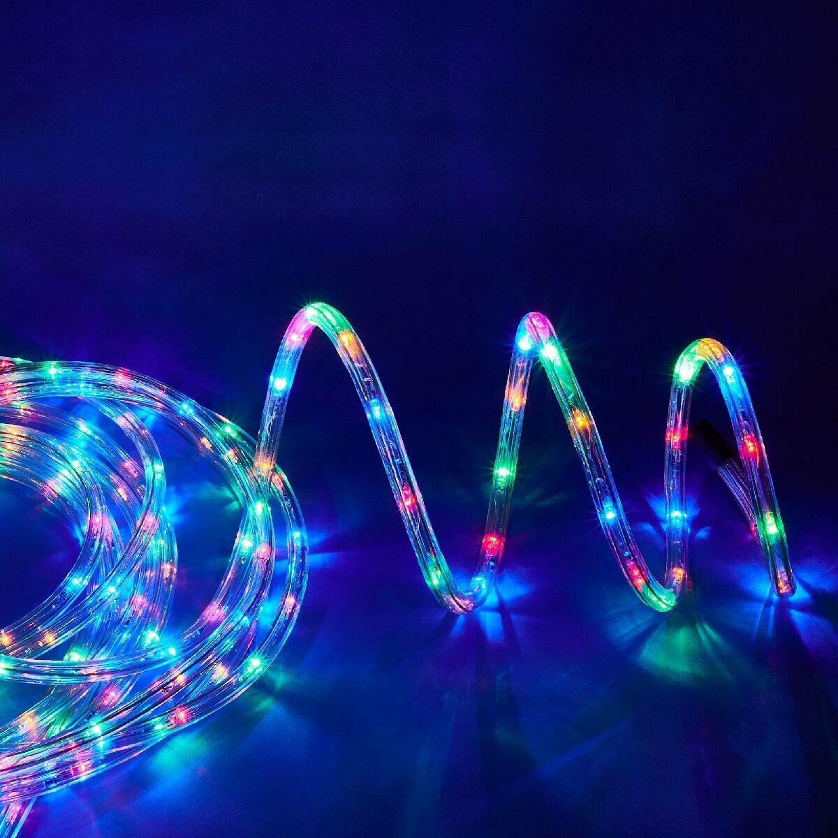 Гирлянда светодиодная Дюралайт. 15м. Uniel. Коннектор в-к. Разноцветный свет. ULD-D50 15M-С08 IP44 MULTI. UL-00010905