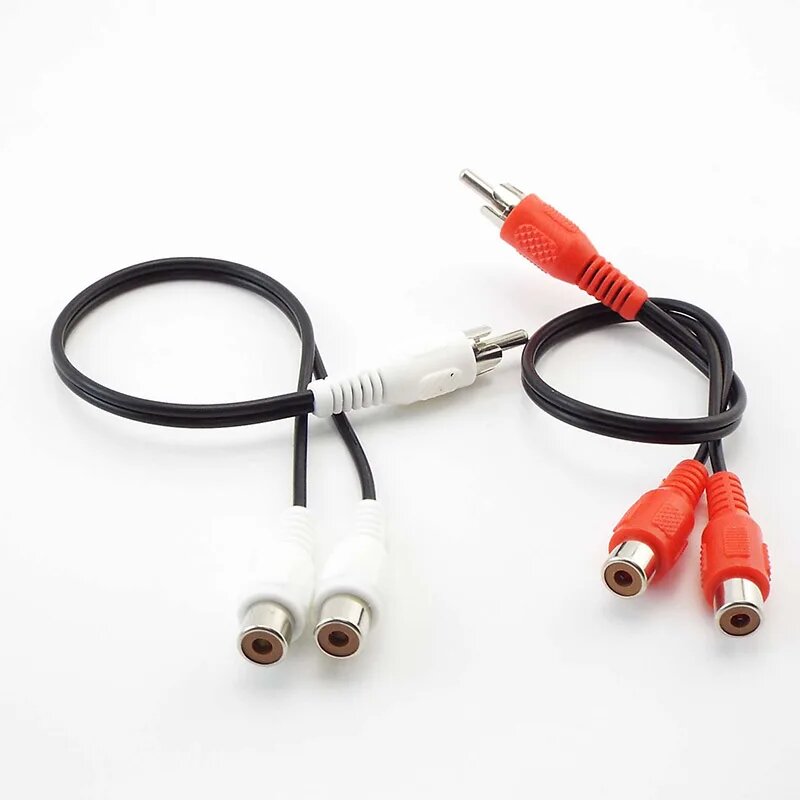 RCA разветвитель Gakaki, 2 RCA - 3.5 мм, красный и белый