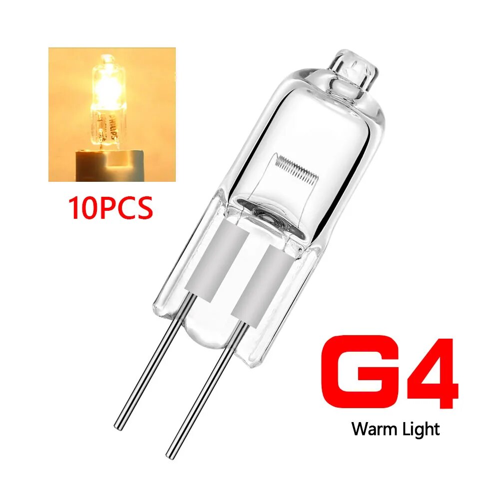 TSLEEN Галогенные лампы G4 12В 5Вт/10Вт/20Вт/35Вт/50Вт набор из 10 штук 50W