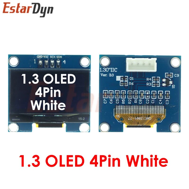 1.3" OLED 4Pin White Estardyn