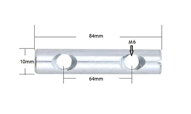 Длинные оцинкованные двойные гайки M6/M8 Dual 84mm