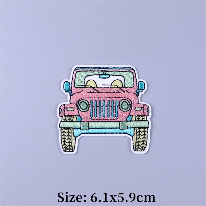 Вышитая нашивка Jeep, PE7830CT, 6.1x5.9 см