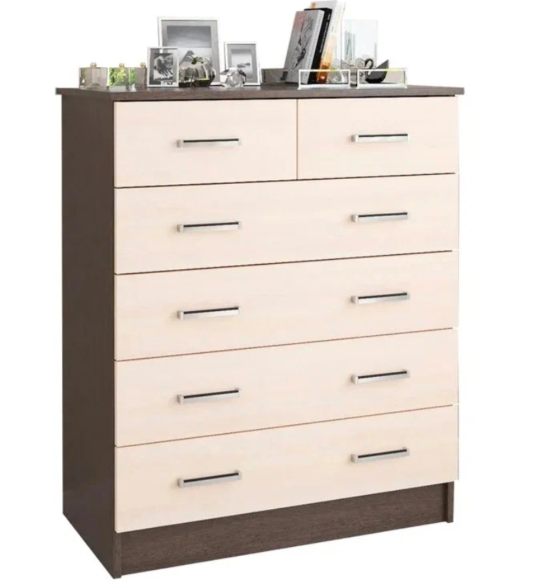 Комод тэкс Катрин 5 Венге/Дуб молочный Размеры: Высота 990мм Глубина 425мм Ширина 820мм
