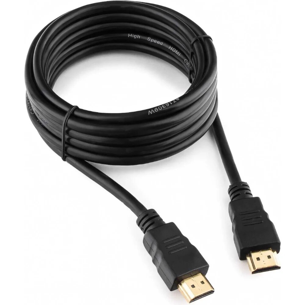 Кабель Cablexpert HDMI v2.0, 19M/19M, 3.0м, медь, черный, позолоченные разъемы, экран, пакет CC-HDMI4-10, 3840×2160