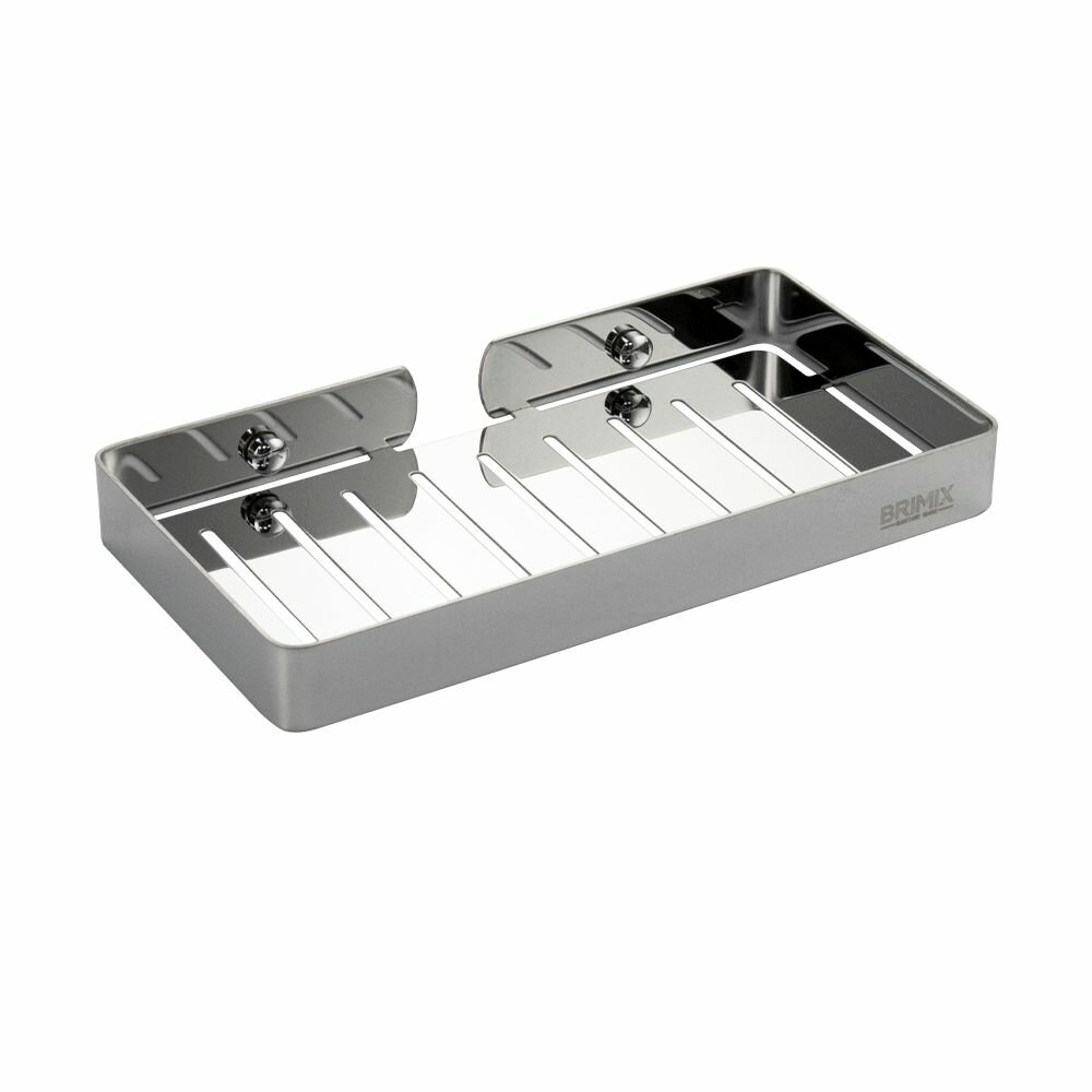 Полка для ванной комнаты BRIMIX 5661 хром литая прямоугольная большая одинарная из нержавеющей стали