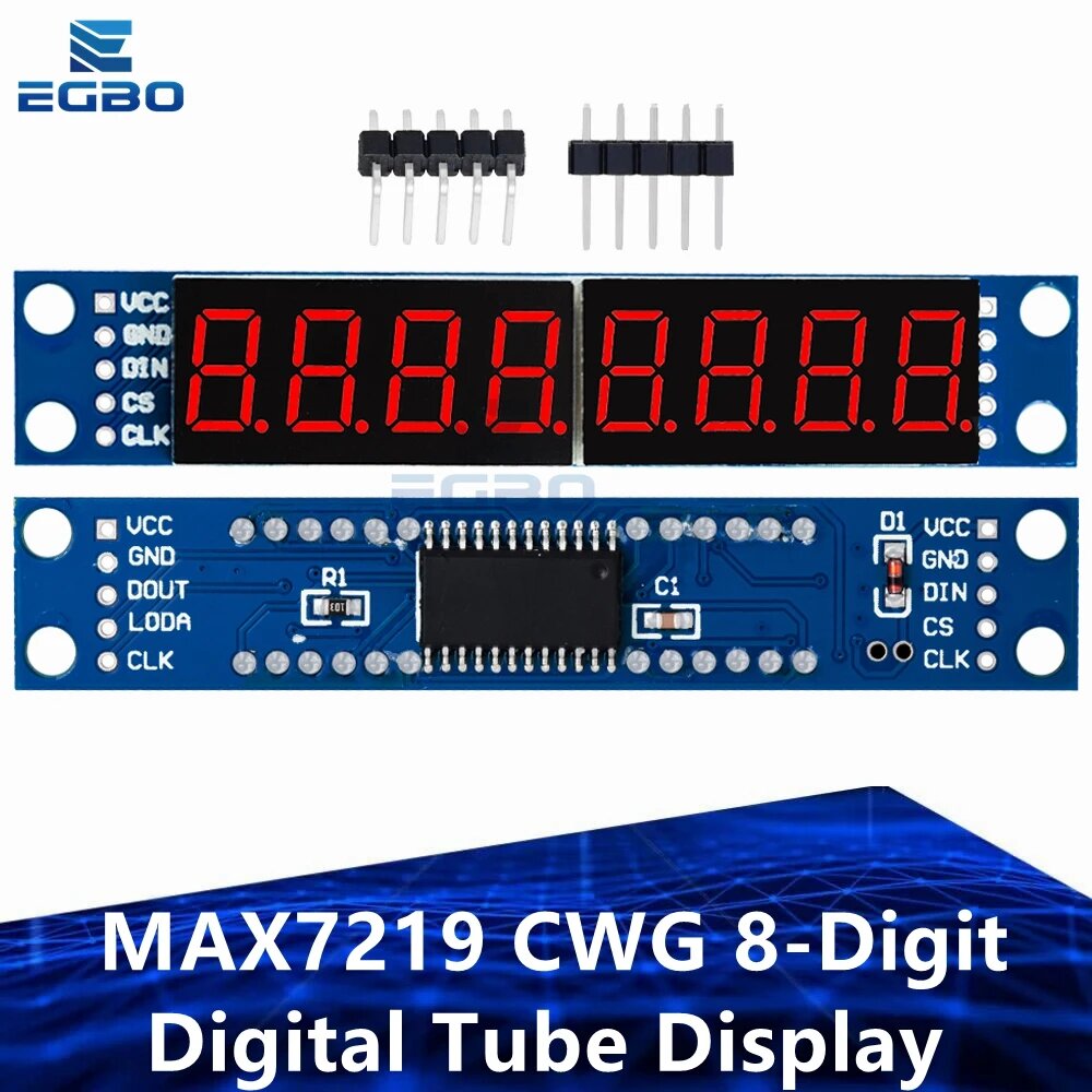 EGBO MAX7219 цифровой светодиодный модуль красный 8-разрядный дисплей