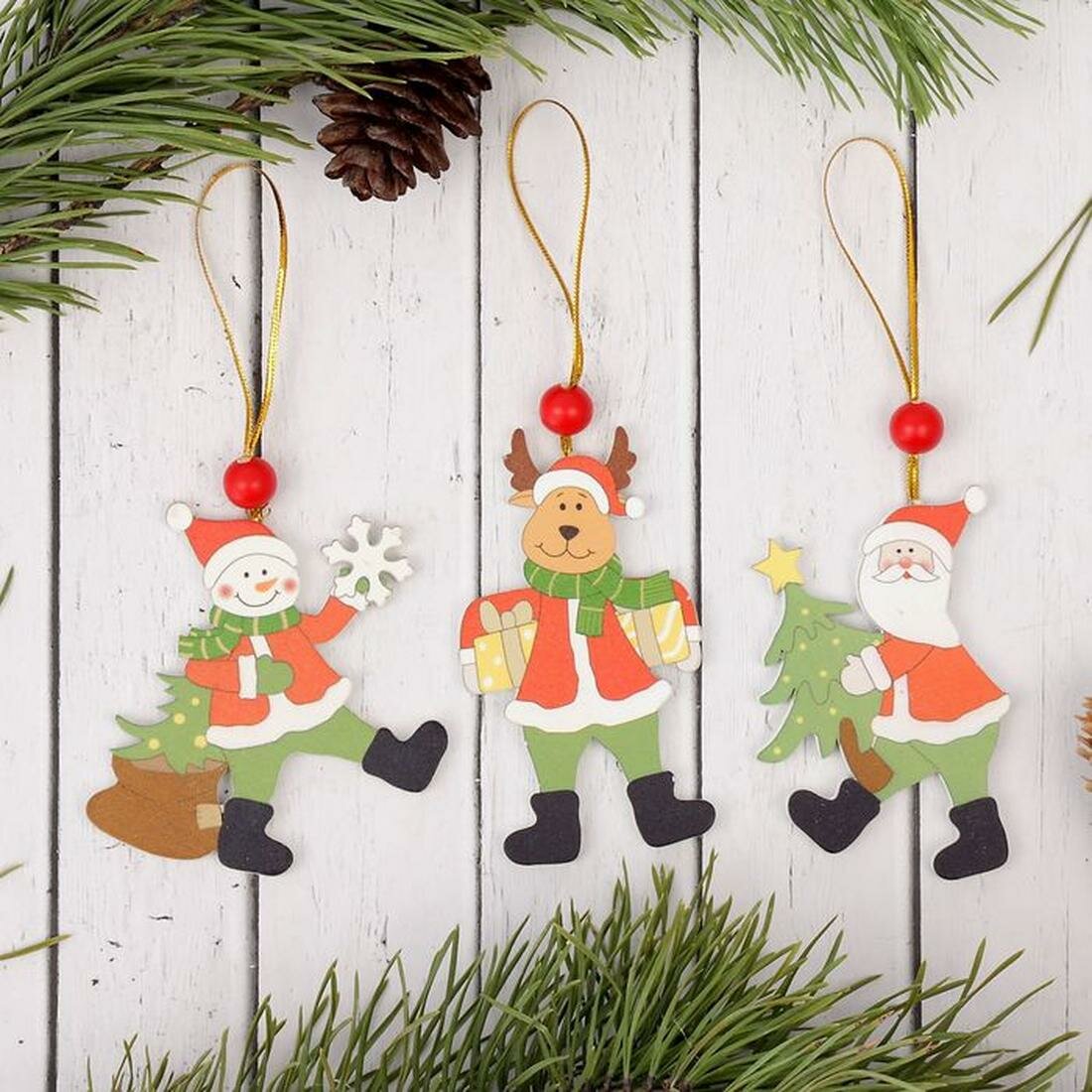 Подвеска новогодняя Лесная мастерская "Поздравления", цвет микс