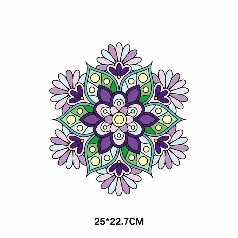 Термоаппликация мандала цветы, Цвет: TH3440-4