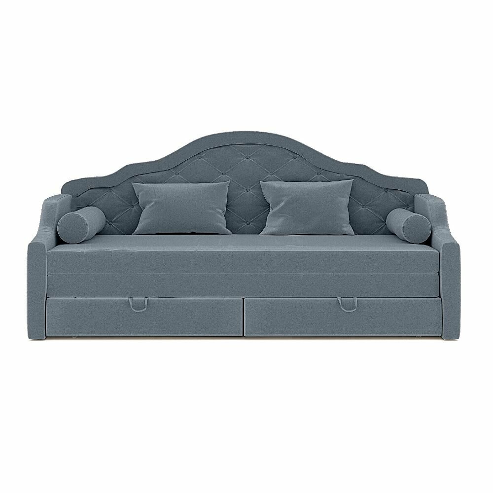 Софа Версаль фокус- мебельная фабрика 212х103х112 см серый велюр