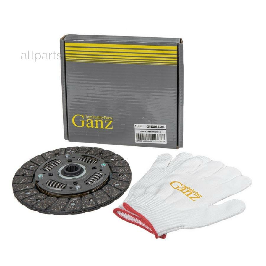 GANZ GIE36206 Диск сцепления CHERY INDIS S18D (11-) 1.3i ДВС SQR473F/SQR473 GANZ GIE36206