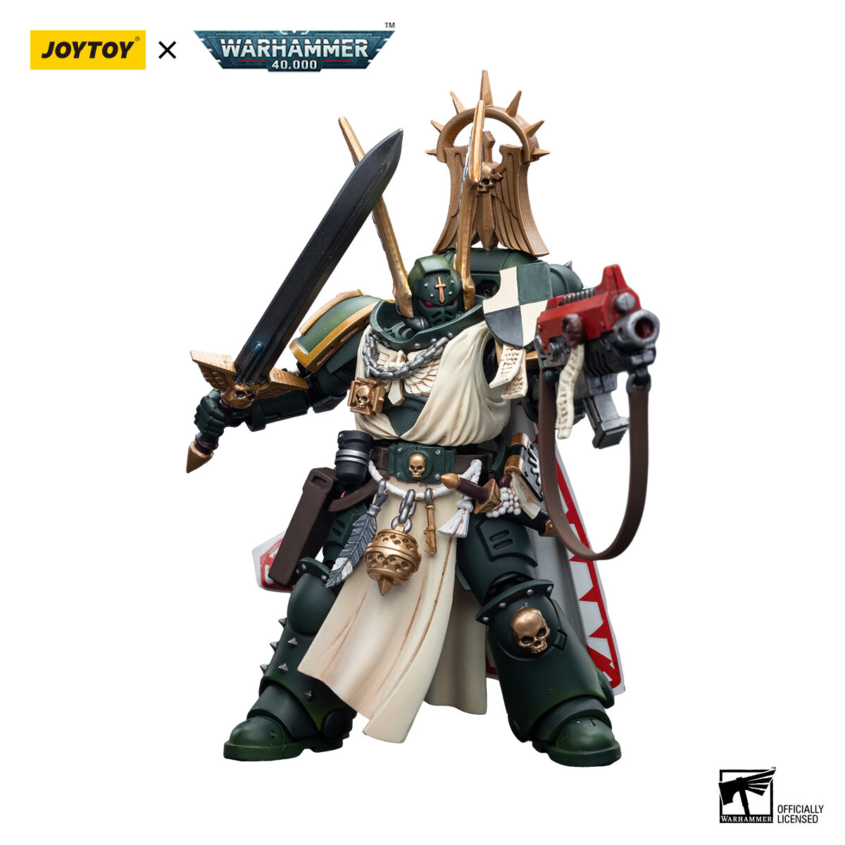 Эксклюзивная коллекционная фигурка Dark Angels Master Lazarus JOYTOY Warhammer 40K, идеальный подарок