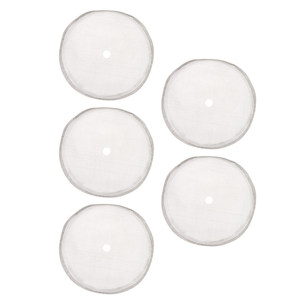 5шт Сетка фильтр из нержавеющей стали многоразовая 80 меш для аксессуара для кофеварки-френч-пресса 600мл, нержавеющий цвет, диаметр 8,5см, вес 35г, материал нержавеющая сталь, товарный вид сетка фильтр для кофе