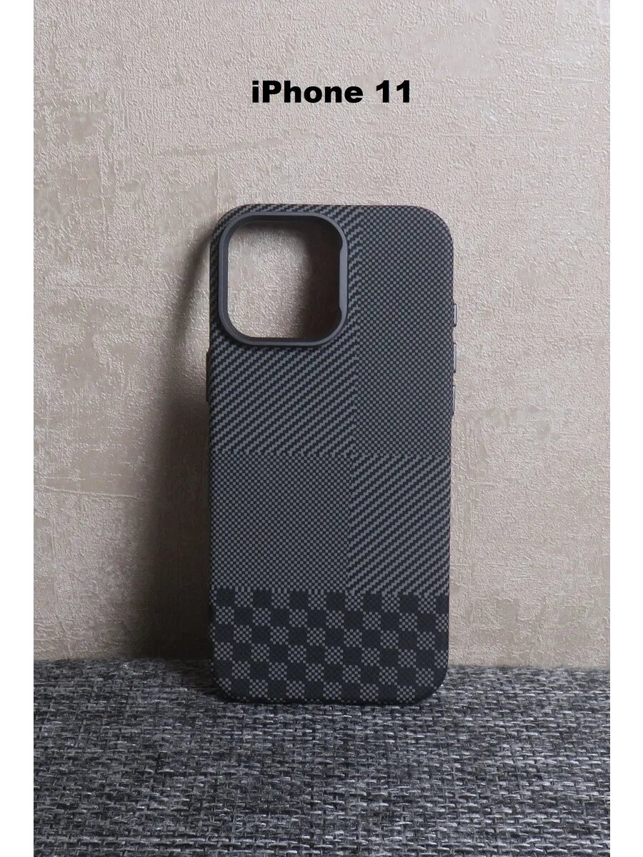 Чехол для iPhone 11 с MagSafe, имитация карбона, матовый, ударопрочный, с магнитным креплением