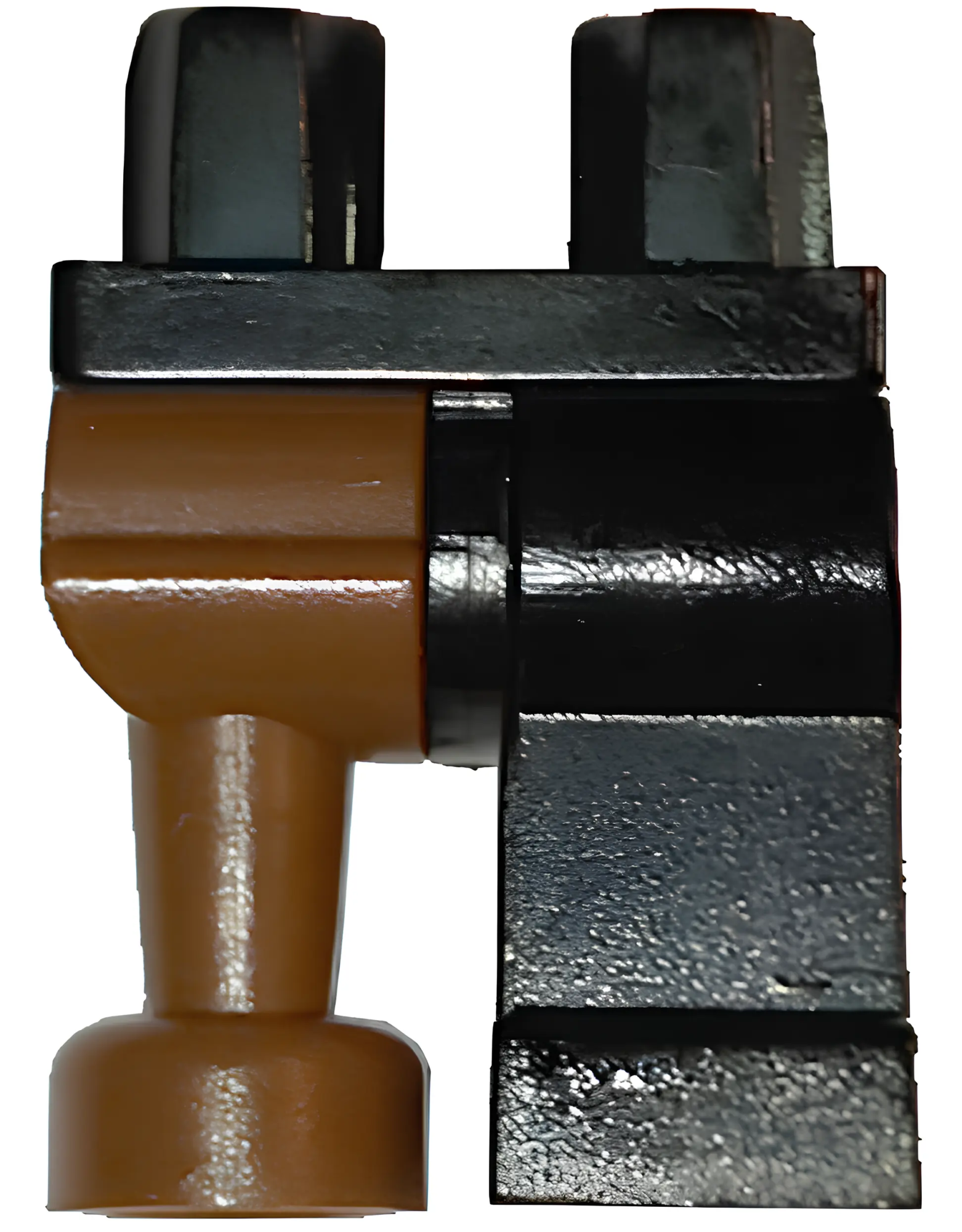 Hips and 1 Black Left Leg, 1 Brown Pirate Peg Leg, 970d01 Black U