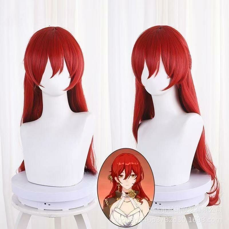 Anime Game Honkai Star Rail Himeko Halloween Carnival Party Cosplay Wig мультфильм аниме косплей парик -sz
