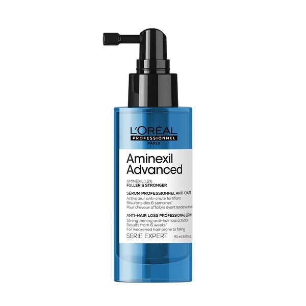 AMINEXIL ADVANCED FULLER & STRONGER SERUM Сыворотка- активатор для ослабленных волос против выпадения волос c Аминексилом 15% 90 мл.