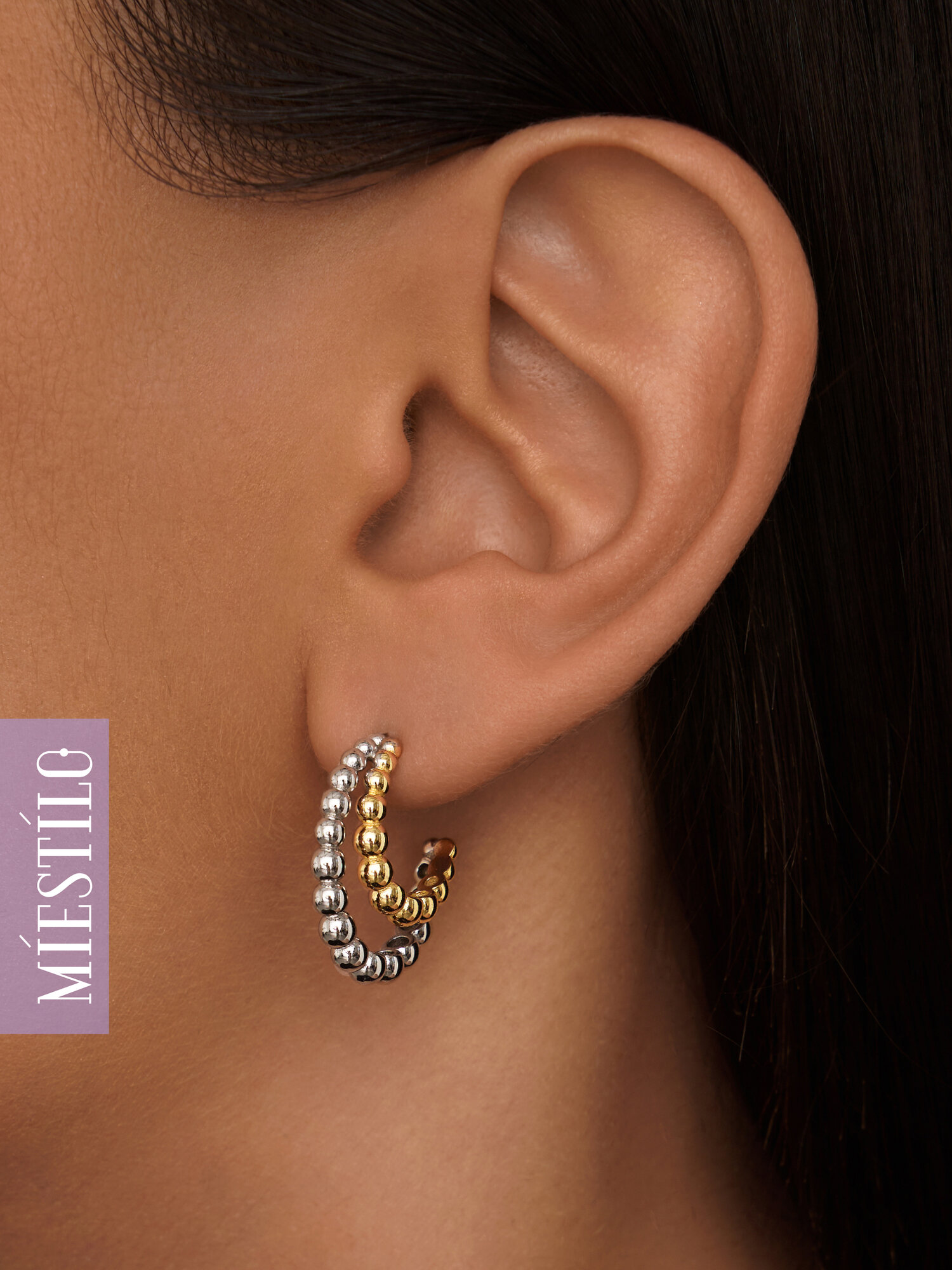 Серьги пусеты, серебро, 925 проба, золочение, родирование