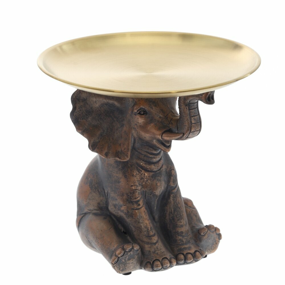 Статуэтка Слон с подносом, 16,5х16,5х15,5 см KSM-817241