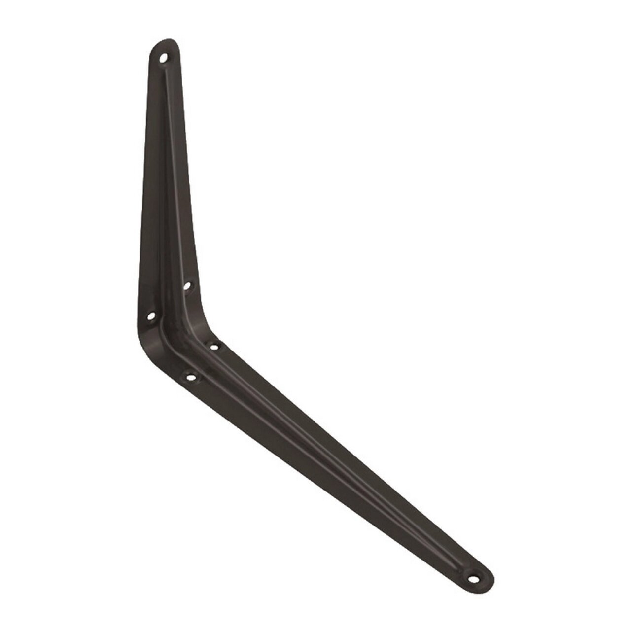 Угловой полочный крепеж черный 200х150 мм для полок и стеллажей прочный стальной уголок