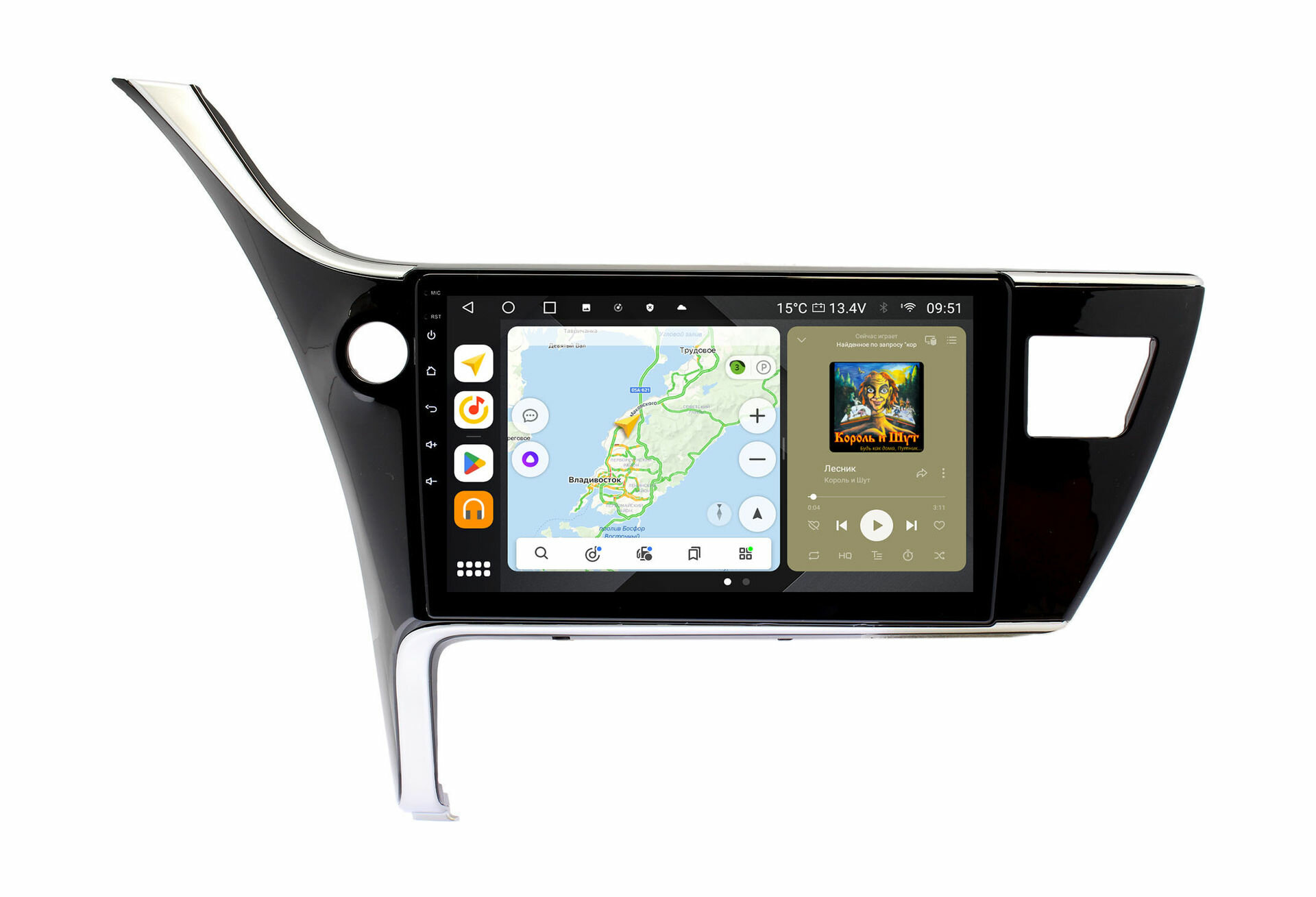 Магнитола Toyota Corolla 2016 - 2019 / 10 дюймов, 4/64GB, 8 ядер, DSP, 4G, Android 10 / Wide Media