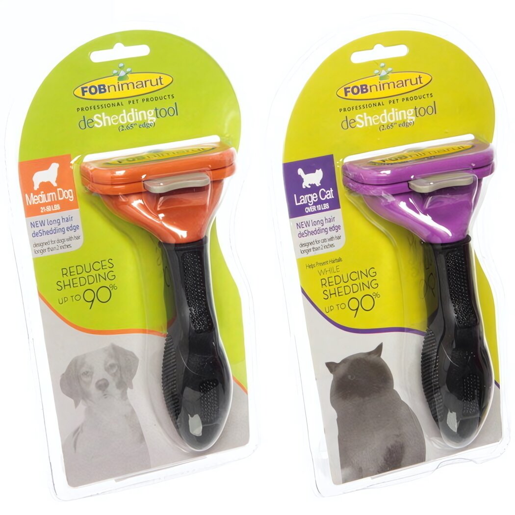 Расческа-пуходерка для собак «фурминатор», оранжевая, 6,5х15см, уменьшает линьку