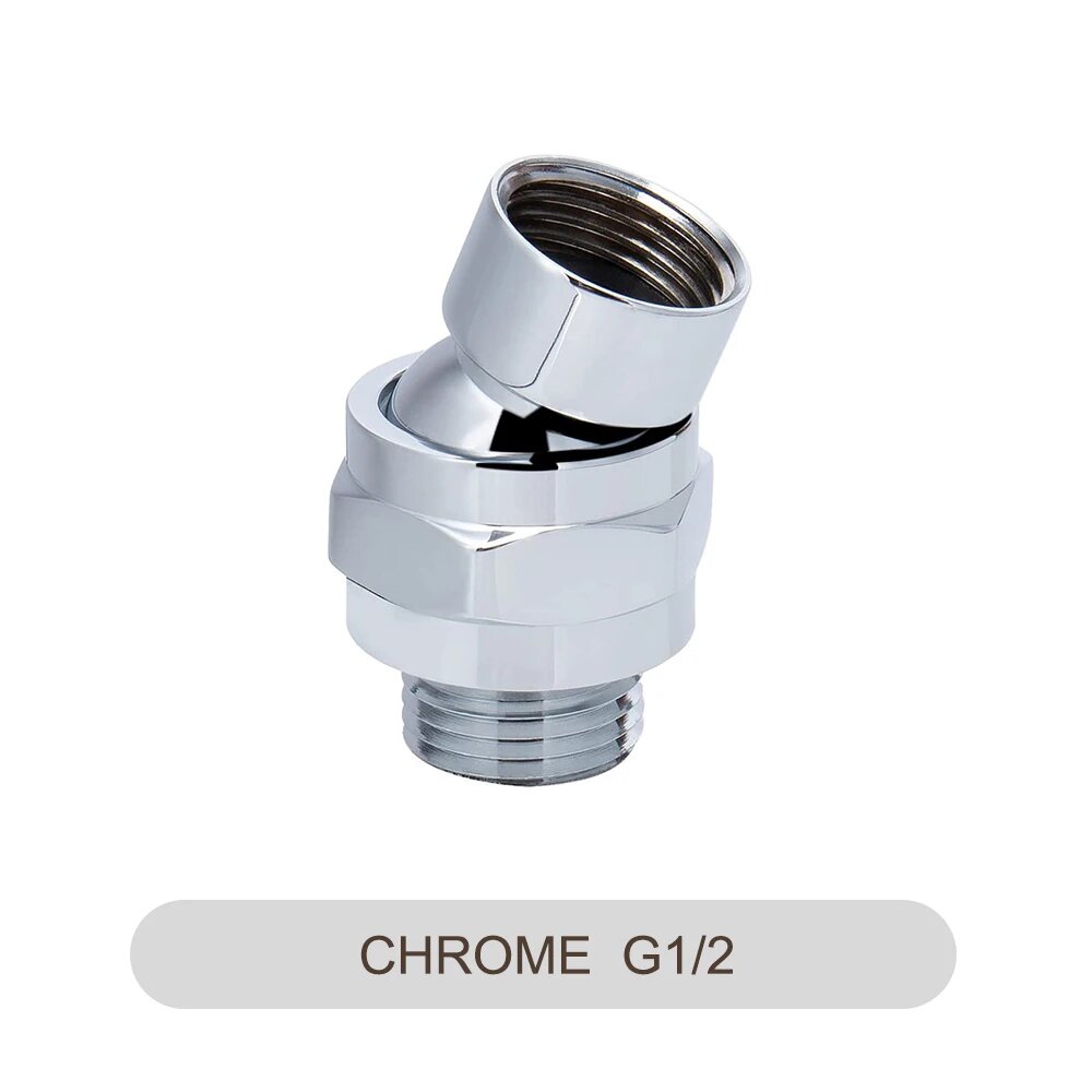 Латунный 360° поворотный переходник для душевой лейки G1/2 Ball Joint chrome