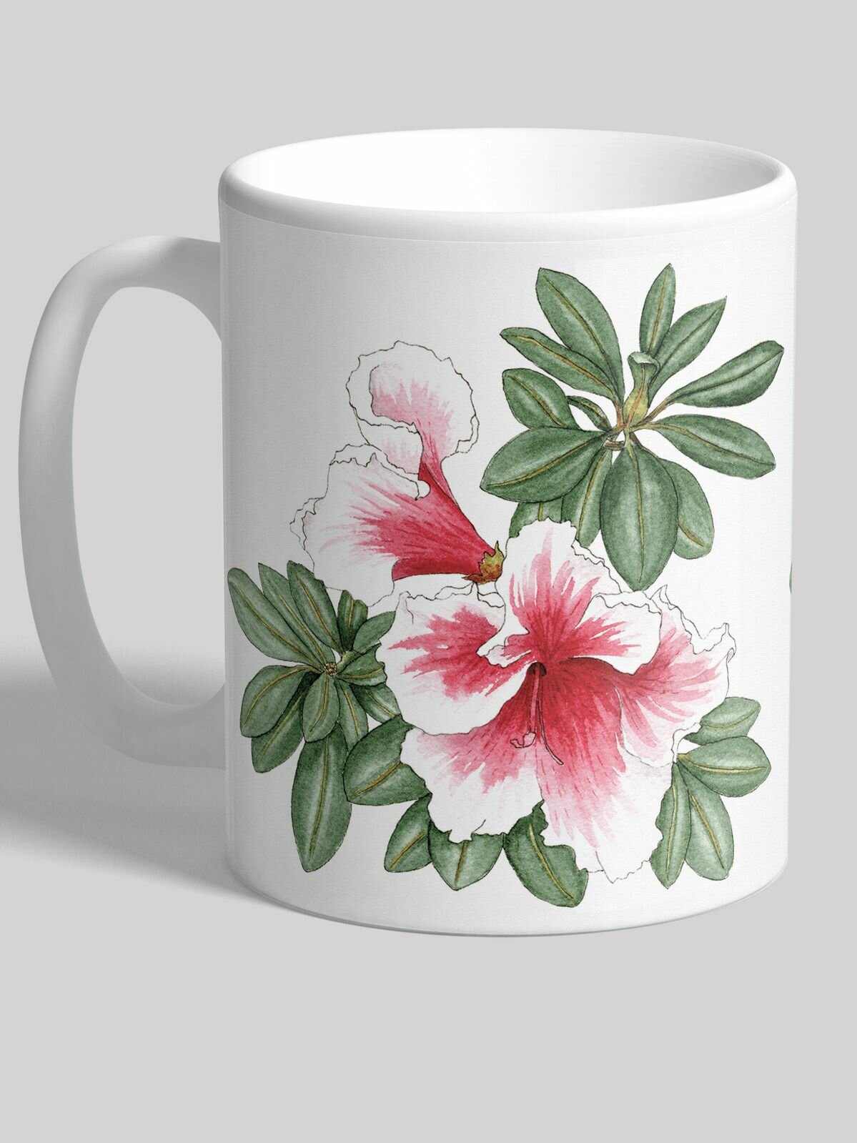 Кружка cooperative.moscow " Азалия цветок " (кружка с Азалией , Азалия , кружка с цветком, кружка Азалия , подарок с любовью, кружка с цветами, цветы, цветок) , 330 мл, 1 шт