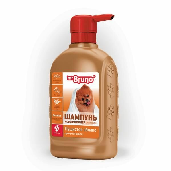 Mr.Bruno Шампунь-кондиционер для собак для густой, загрязненной шерсти пушистое облако №5 фл. 350мл