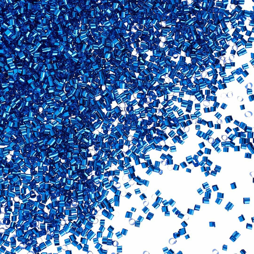 Конфетти Волна веселья Фольга Цилиндры, Королевский синий металлик 0,2 см 20 г