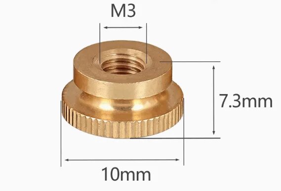 Латунные гайки M3-M8 5pcs M3
