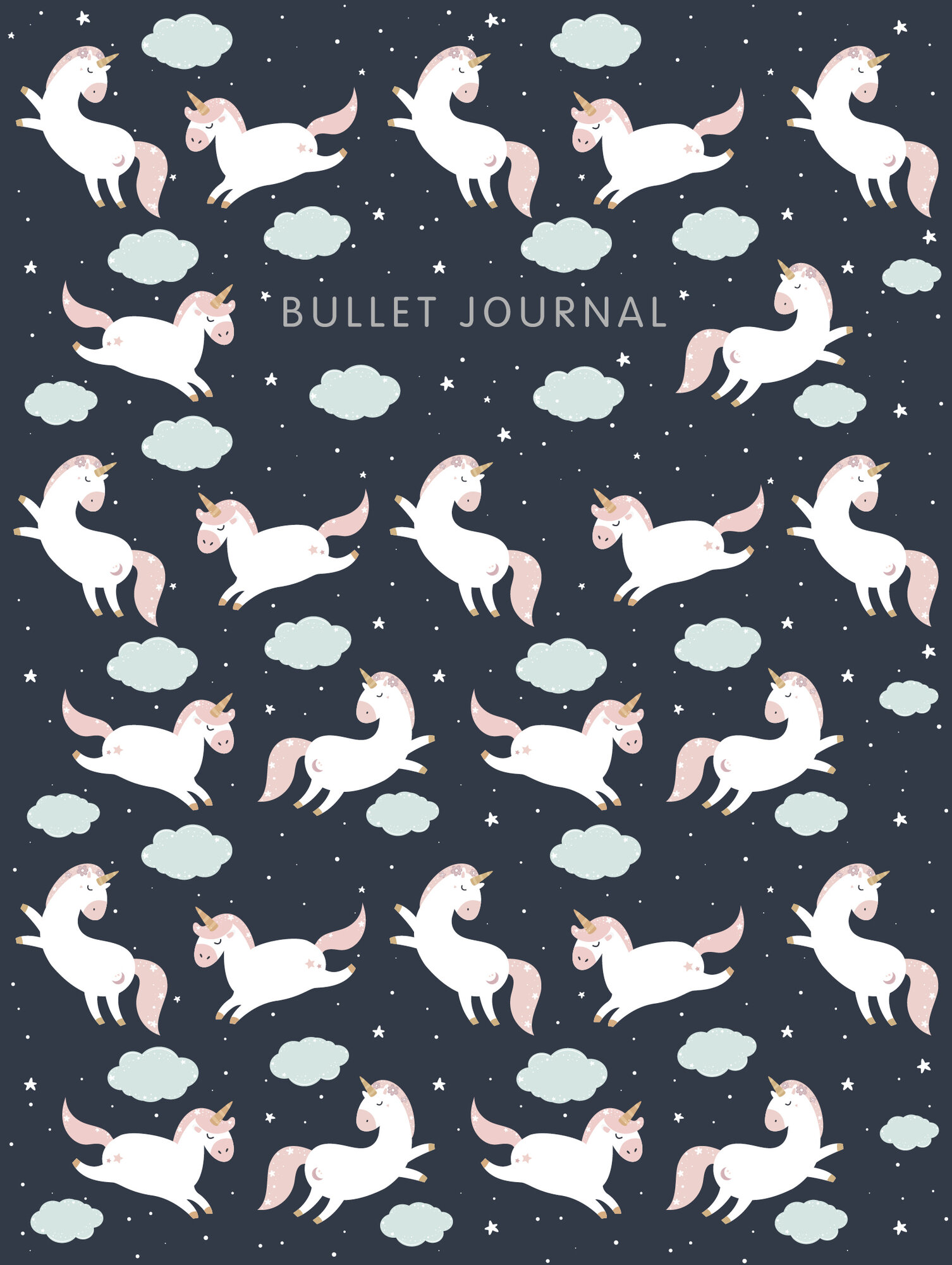 Блокнот в точку: Bullet Journal (единороги)