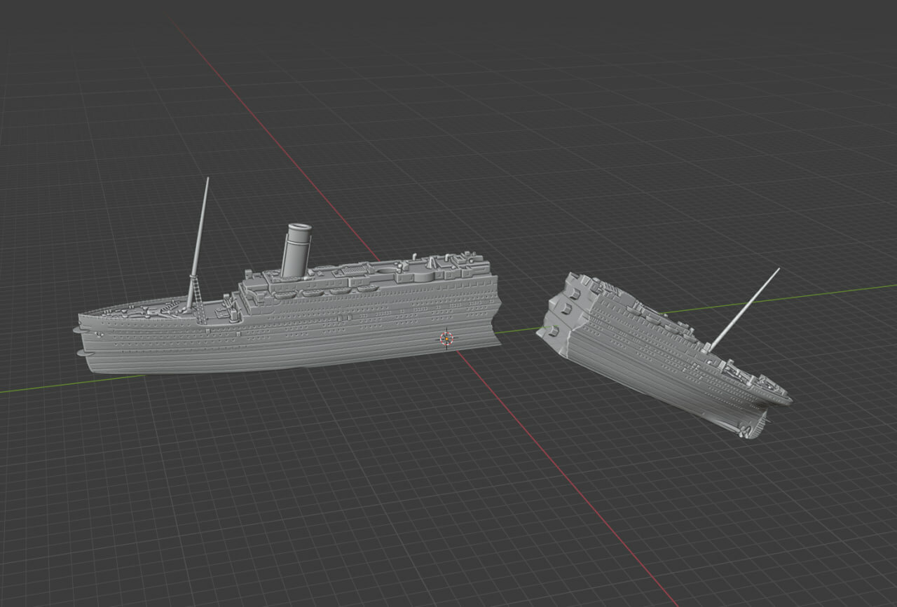 Корабль "Британик" 54 СМ // (разлом)