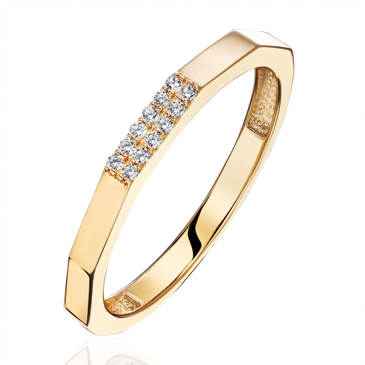 Кольцо, желтое золото, 585 проба, бриллиант