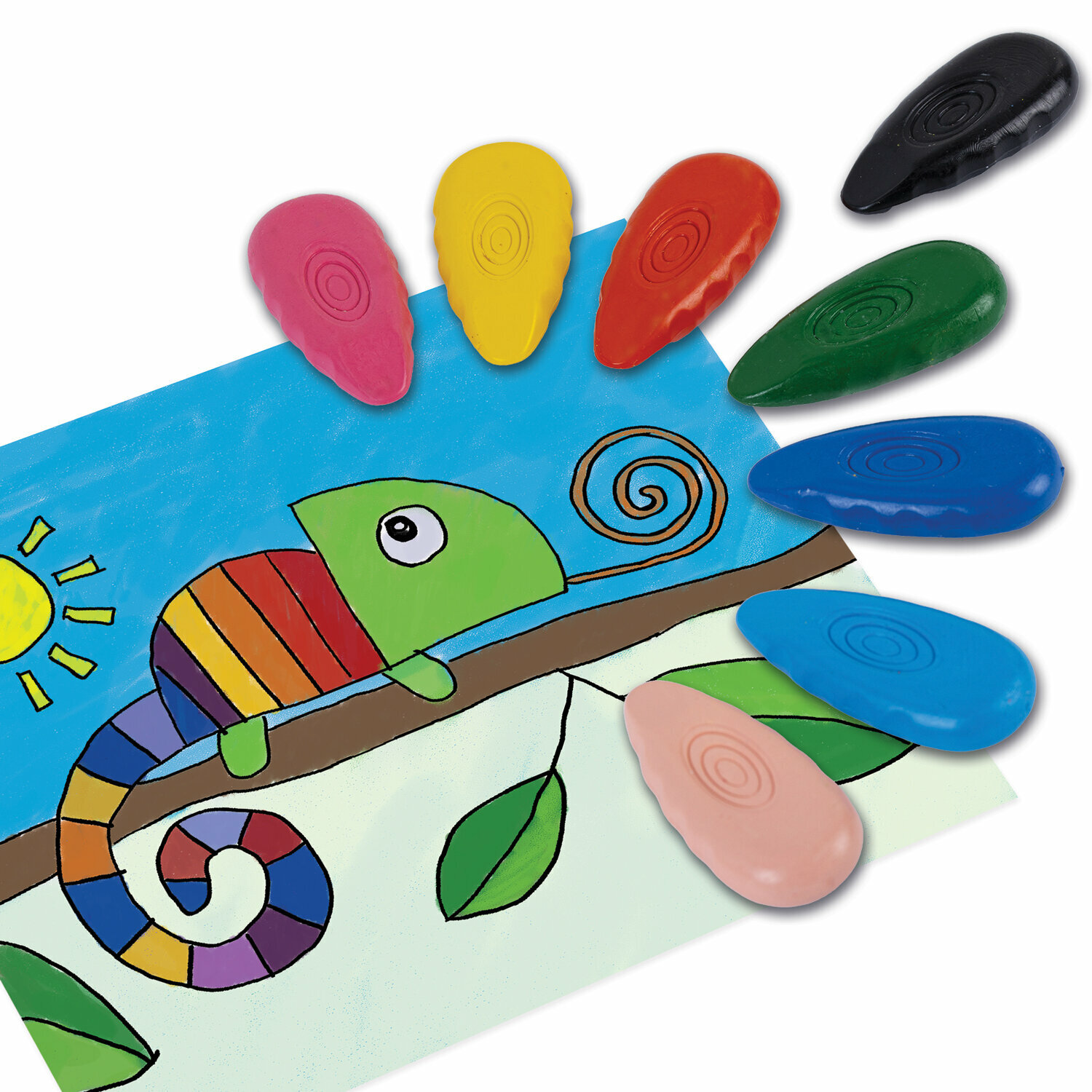 Восковые мелки Brauberg "Капельки", фигурные, 12 цветов