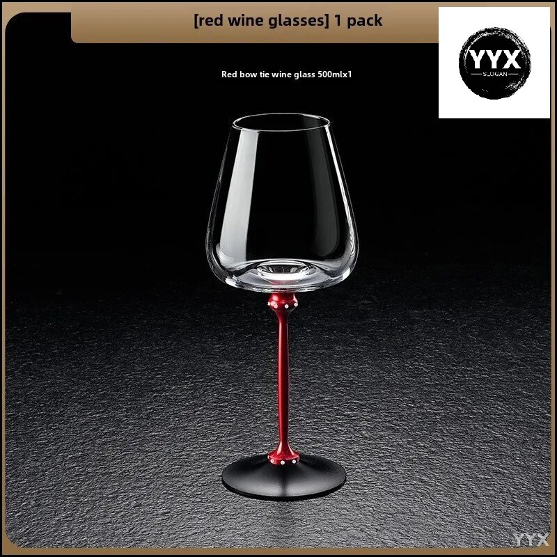 Бокал для красного вина "JIUAN", хрустальное стекло, бордовый, 501-600 мл